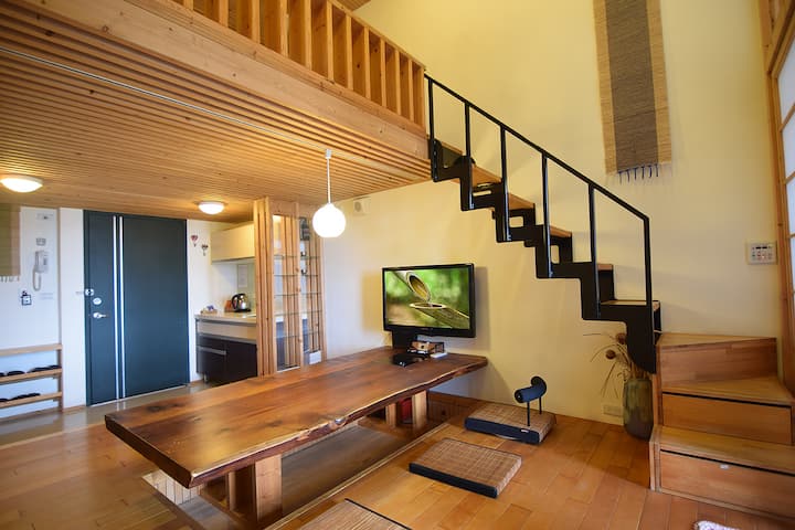 和風温泉樓中樓/溫泉公園旁/礁溪市區(加一位500元，最多可以5位住宿） - Taipéi