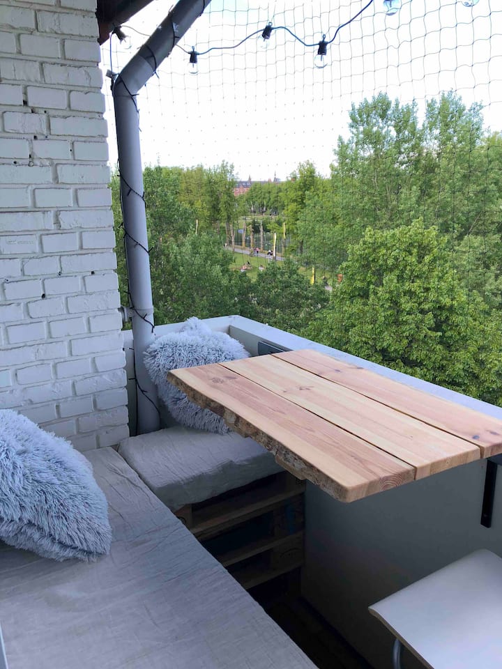 Lækker 2 Vær. Med 2 Altaner Og Udsigt Over Park - Copenhaguen