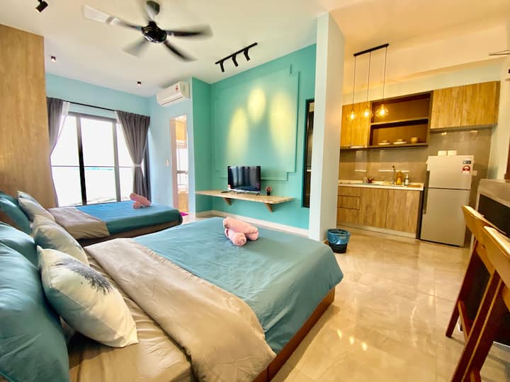 Mwholidayb2131 Blue Sea View Suites 家庭海景套房(Wifi) - Malacca