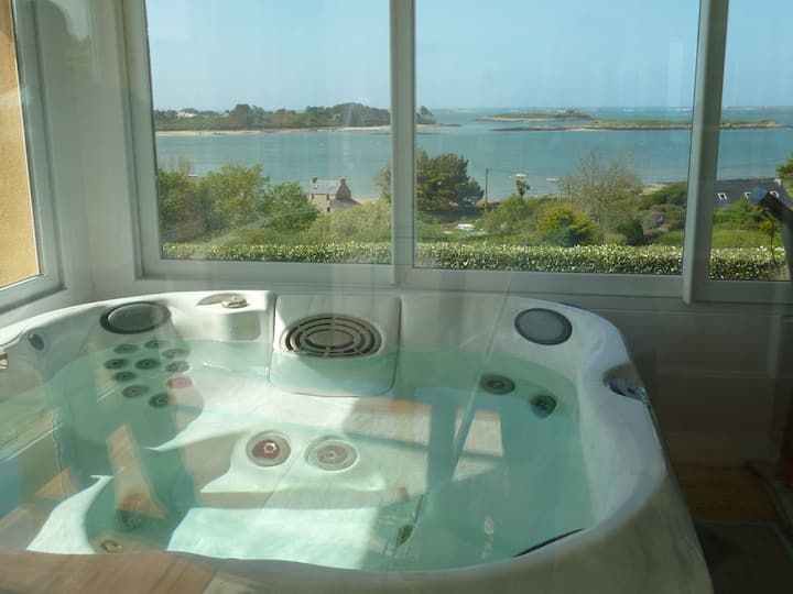 Maison Vue Mer à 180 Sur Laber Wrach Et Les îLes - Landéda