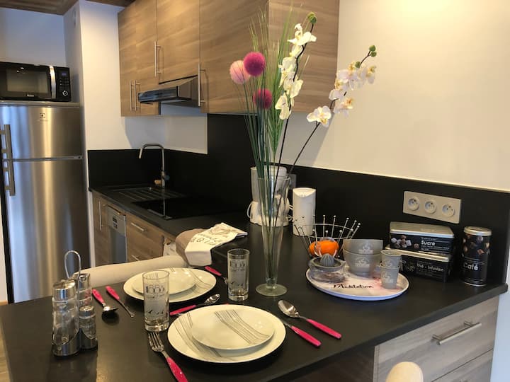 Studio Plein Sud, Balcon, à 2 Min Centre Thermale - Brides-les-Bains