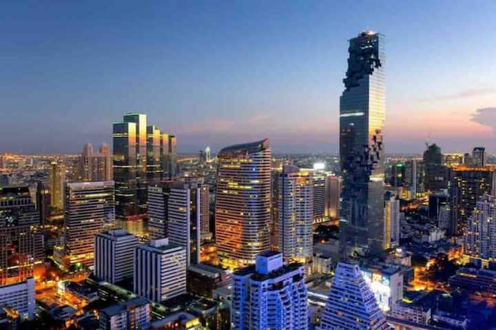 【K09】sathorn Infinity Pool Apt&sky Lounge Gym&cook - 曼谷