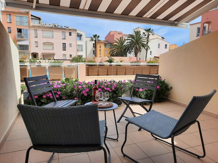 ☀️🐟Au Cœur Du Cap Studio Terrasse-piscine-mer🍹🏖 - Agde