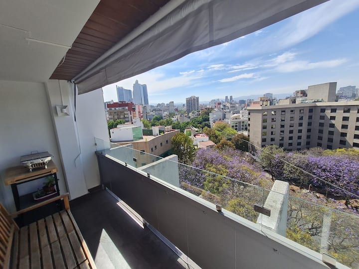 Bright Apt W/view Near Reforma - Mexico City