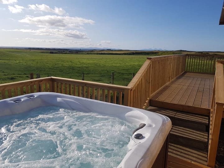 Machrihanish Hot Tub Lodge With Golf And Sea Views - Campbeltown