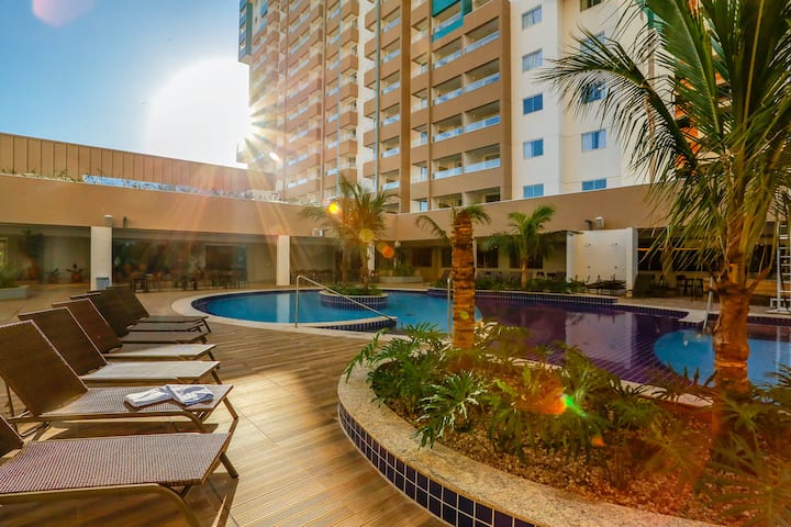 Enjoy Olimpia Park Resort- Aluguel Flat- 8 Pessoas - Olímpia
