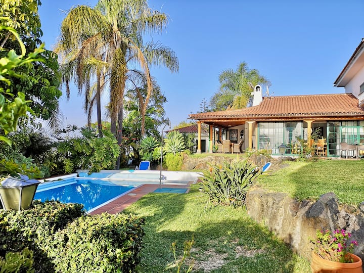 Ideal Chalet With Pool, Garden And Sea+teide Views - Tenerife