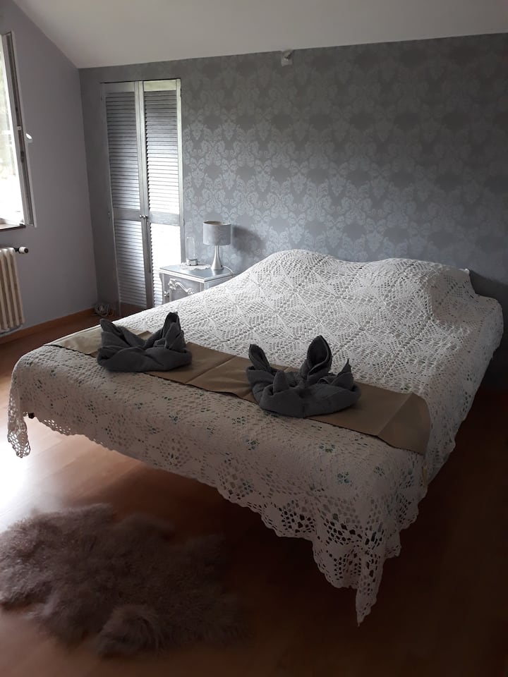 Chambre Lit King Size Côté Jardin + Douche Privée - Namur
