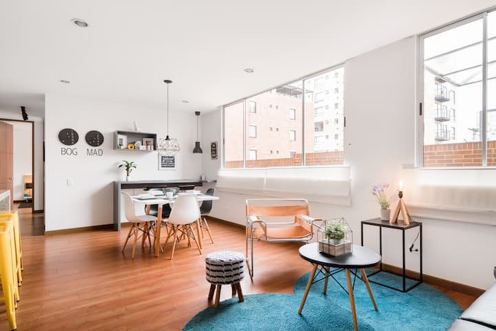 Bright City Oasis: Great For Long Stays Or Family - 보고타