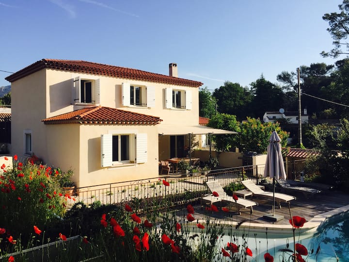 Villa Roquefortoise 4 Chambres Doubles Piscine - Roquefort-les-Pins