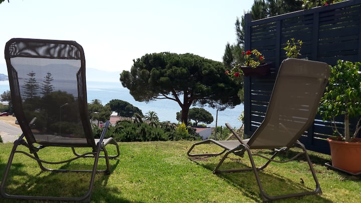 T2 - Rez De Villa 1 Avec Jardin Vue Mer Ajaccio - Capo Di Feno