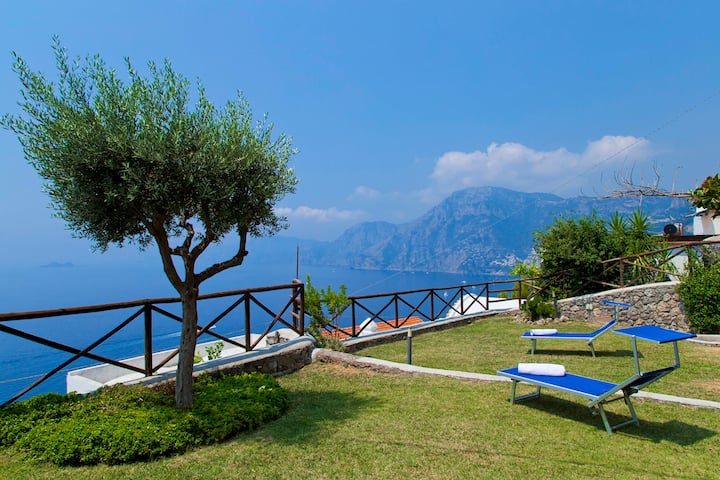 Positano & Capri Seaview Garden | Wifi Ac - Praiano