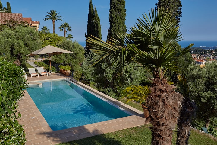 Villa Luxe Vue Mer Aircon Piscine - Gréolières les Neiges