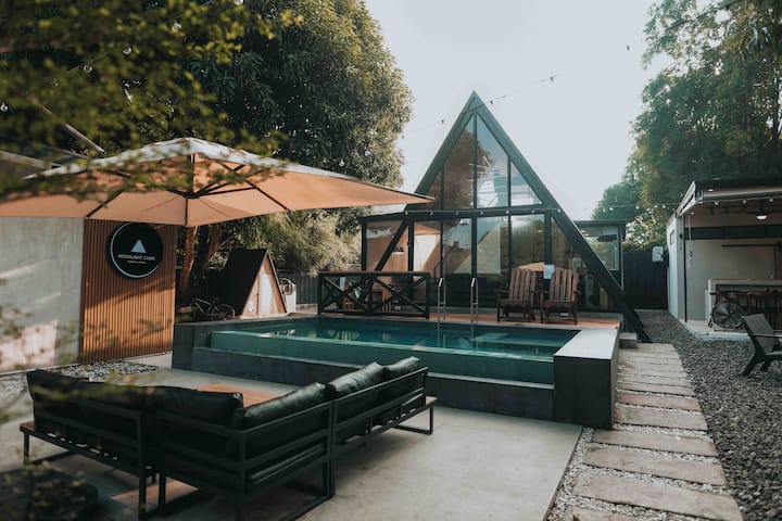 Private Pool Villa in Batangas - Moonlight Cabin - Cabins for Rent in ...