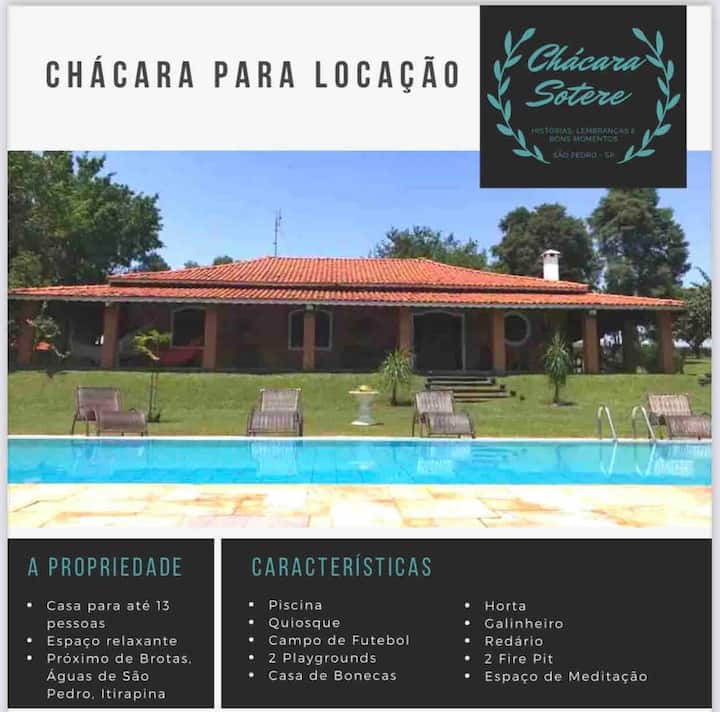 Chácara Sotere - Paraíso, Conforto E Segurança! - Águas de São Pedro
