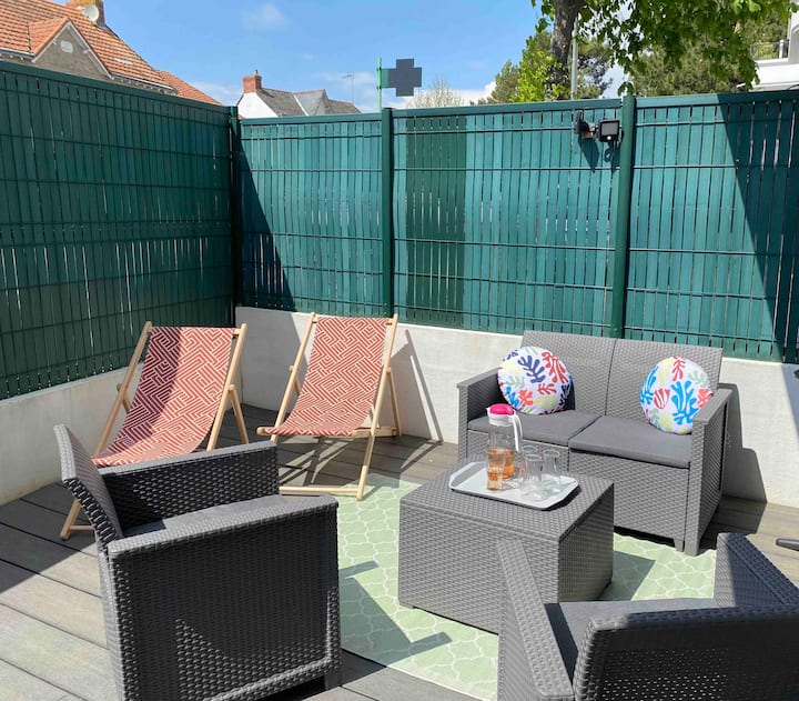 Grand T2, Plage La Baule, Terrasse Ensoleillée - La Baule-Escoublac