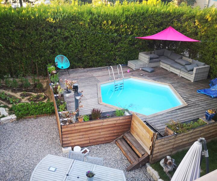Haut De Villa Avec Jardin Et Piscine Privative - Manosque