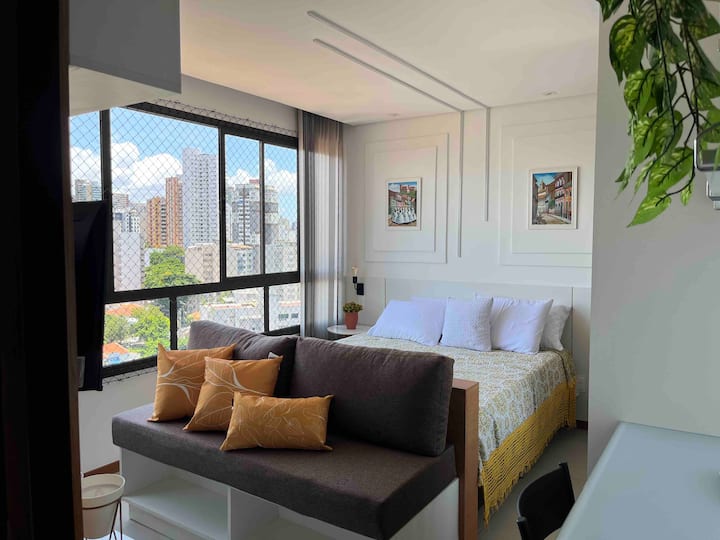Studio Charmoso E Confortável Na Barra - Barra