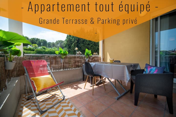 Appartement Tout éQuipé Terrasse Et Parking Privé - Marseille