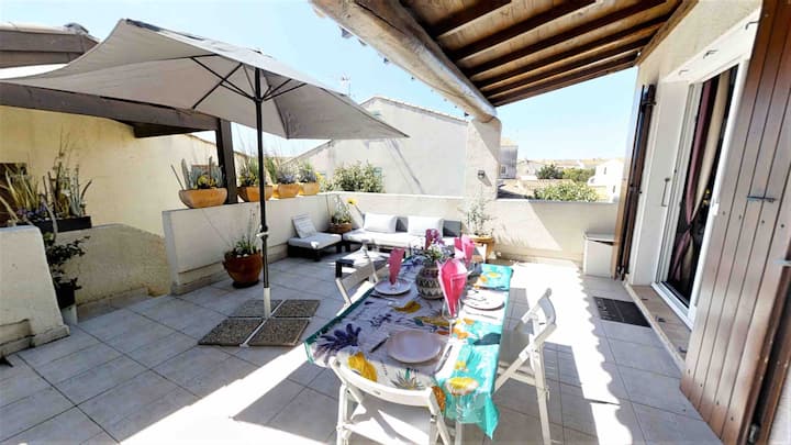Duplex Terrasse Ensoleillée  Parking Piscine - Saintes-Maries-de-la-Mer