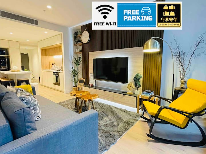 Modern 2broom Max For 6@heart Of Cbd+free Parking - Melbourne