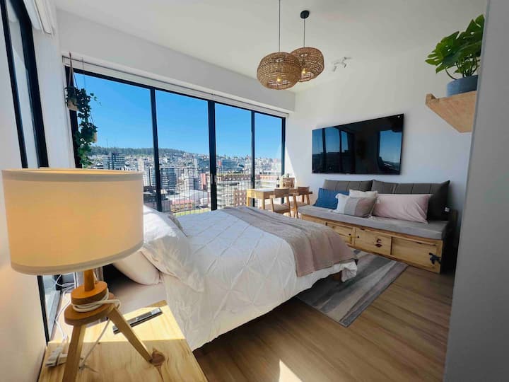 Warm Suite In La Carolina, 75” Tv 4k, No Parking - Quito