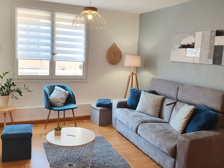 ⭐ Centre Ville ⭐6 Pers ⭐2  Chambres⭐70 M2⭐cosy - Reims