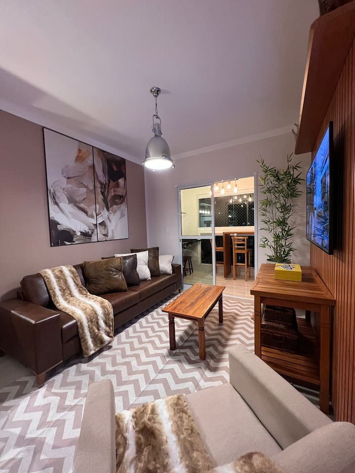 Maravilhoso Ap Vista Mar Caiçara - Praia Grande