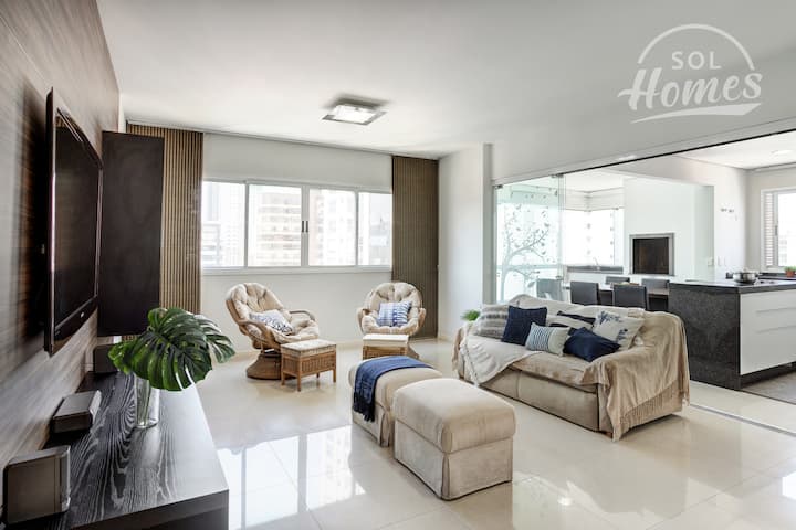 Vista Mar Com Ar  & Churrasqueira A 50m  Da Praia! - Balneário Camboriú