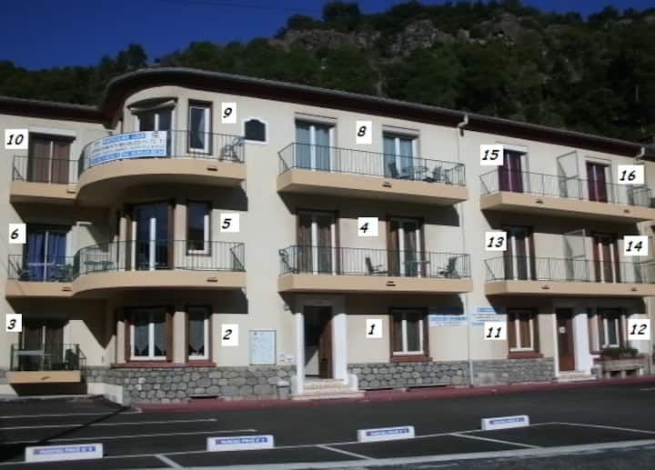 Beau T1 N°16 Avec Balcon+parking Privé 16-wifi - Arles-sur-Tech