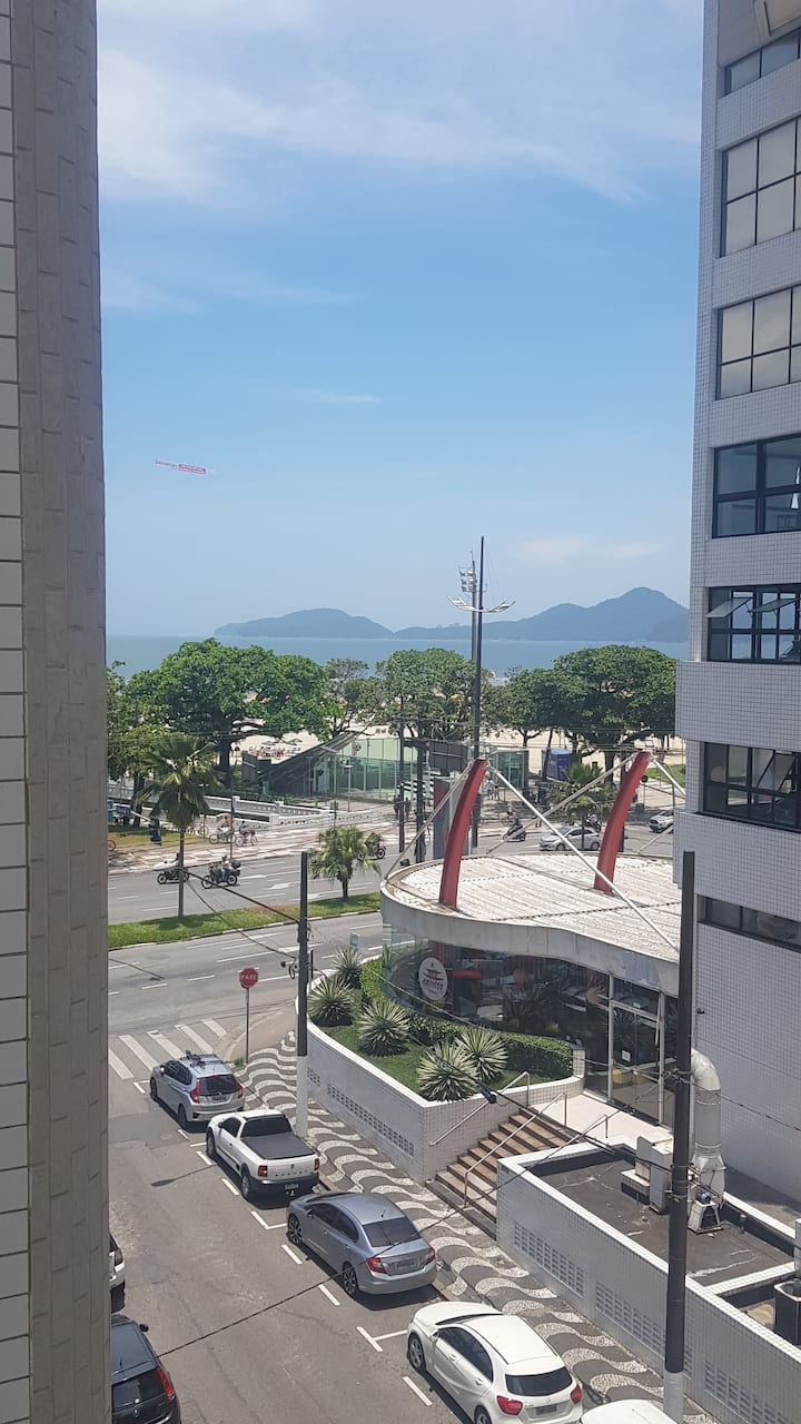 Ap Amplo, Reformado, Com Ar, Vista Praia Wi-fi. - Santos, Brasil