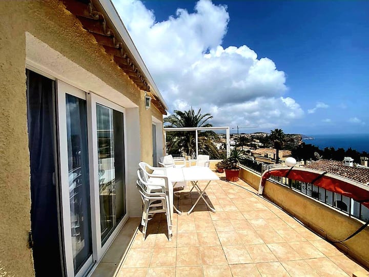 Mediterrian House With Sea View And Public Pool 🏊♀️ - Benitachell