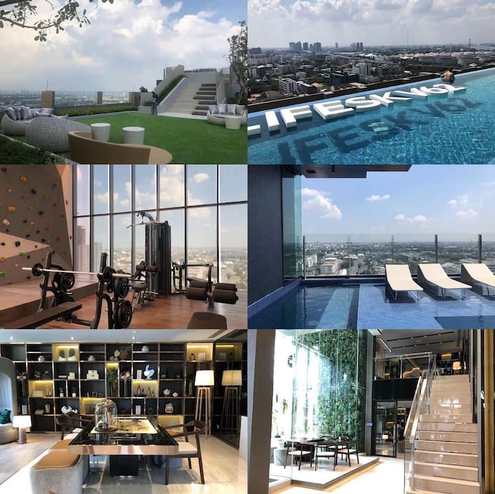 Bts@bangchak 200m. Gym. Freewifi. Swimming - Thailand