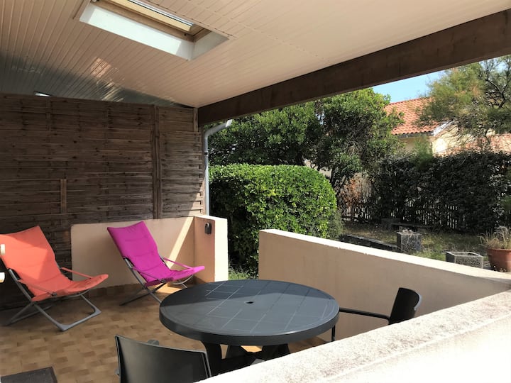 Villa 4 Pers Clim-jardin-parking-wifi 3 Min Plage - 拉卡諾
