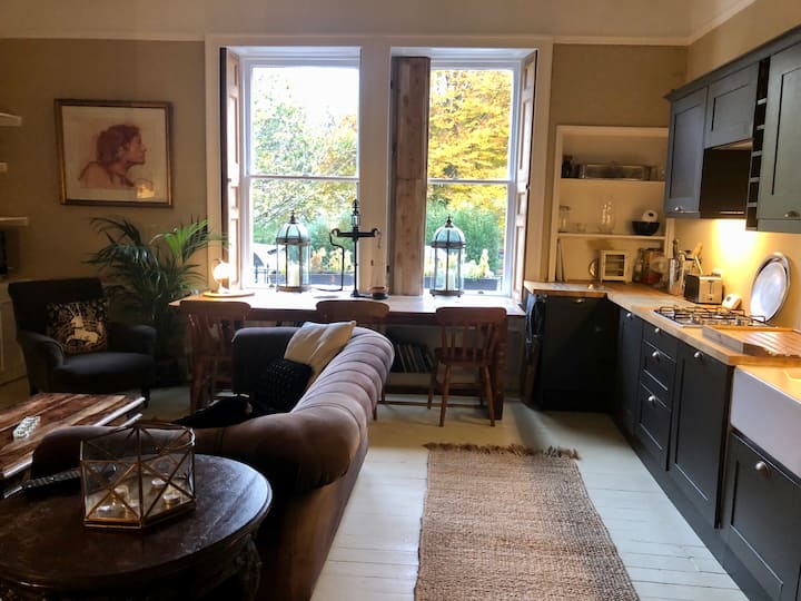 Spacious Georgian Flat.free Parking/garden/central - Bath