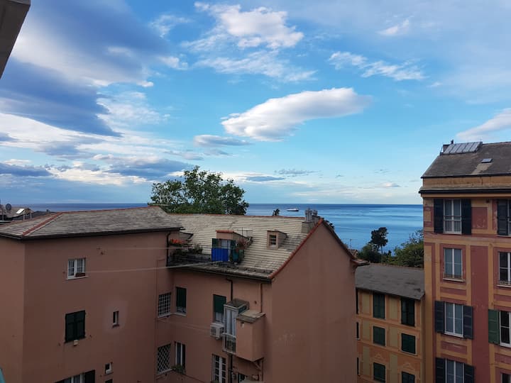 Riviera Apartment With Sea & Park Views (Parking) - Bogliasco
