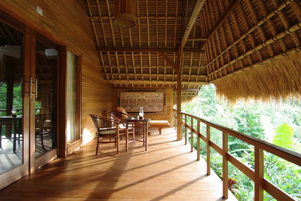 Bungalow biologique, balcon paradisiaque - Villas à louer à Ubud, Bali ...