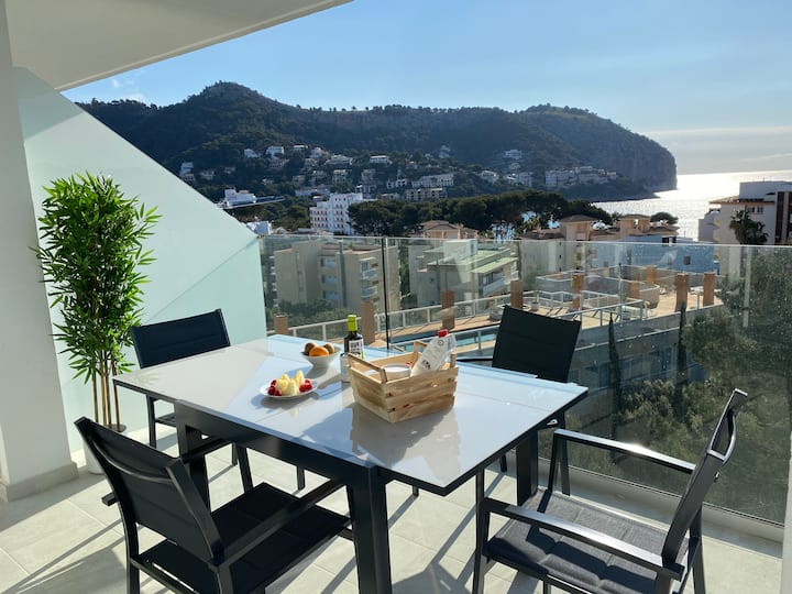 Sea View Apartment 6d With Pool In Cañamel Beach - 馬略卡島