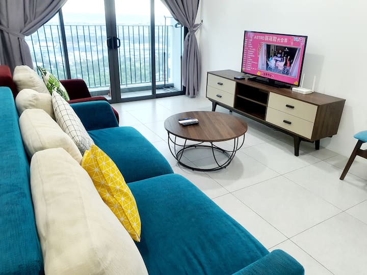 Jovial Modern Cozy House 3 Room 8 Pax@meritus - Perai