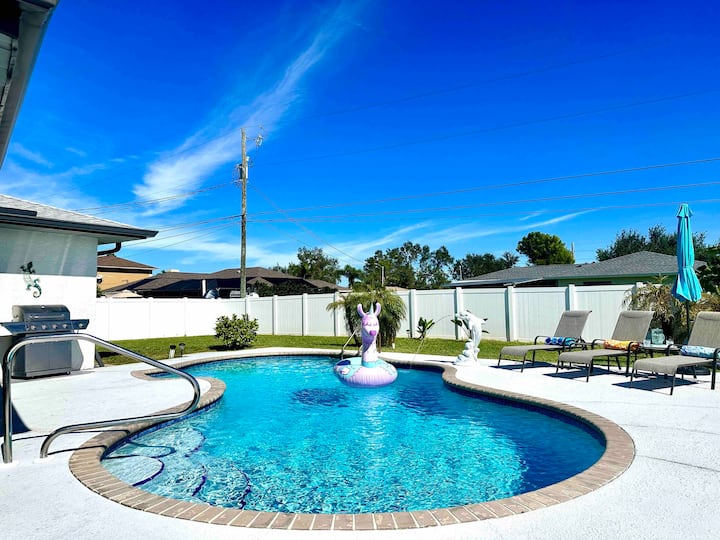 4 Br | Fenced Yard | Heated Pool | Sw Cape Coral - Cape Coral, FL