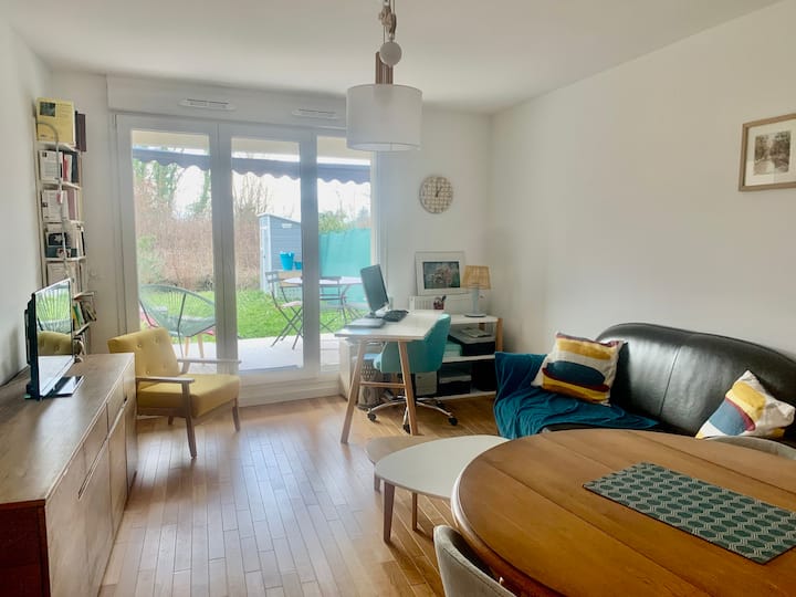 20mn Paris, Vaires-sur-marne-superbe Appart-jardin - Bussy-Saint-Georges