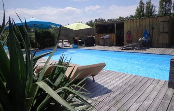 Gîte Au Coeur Des Landes Avec Piscine 4-6 Places - Linxe