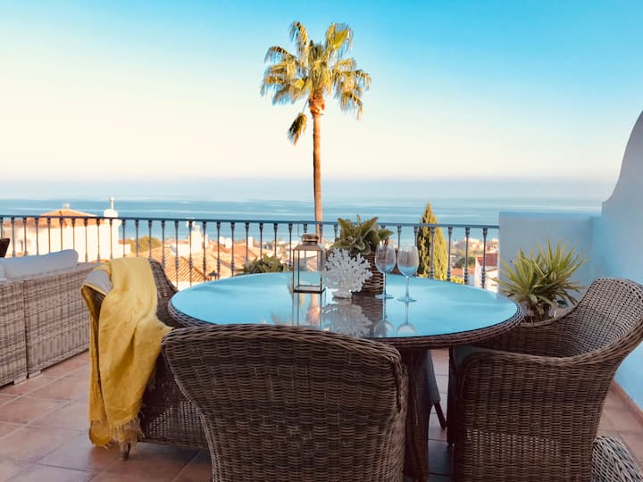 Magiskt Penthouse Med Havsutsikt - Costa Del Sol! - Manilva