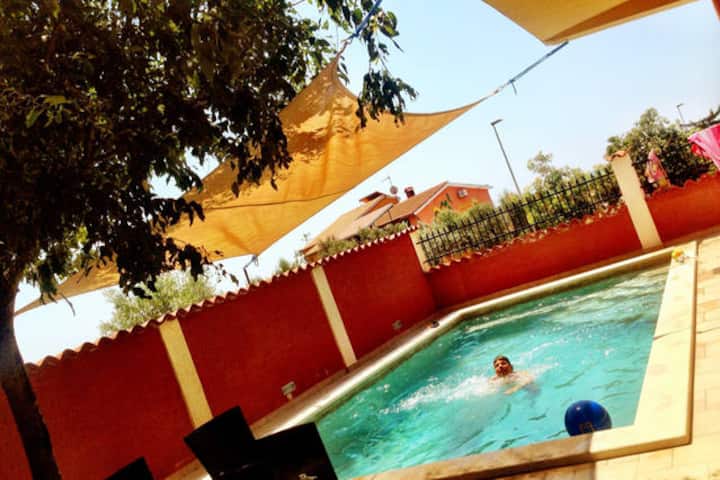 Villa Brioni-blick-garconniere/pool - Pula