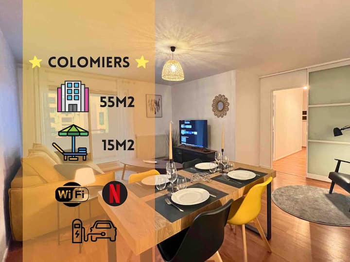 Colomiers Shelter - City/wifi/netflix/terrasse - ibis budget Toulouse Colomiers