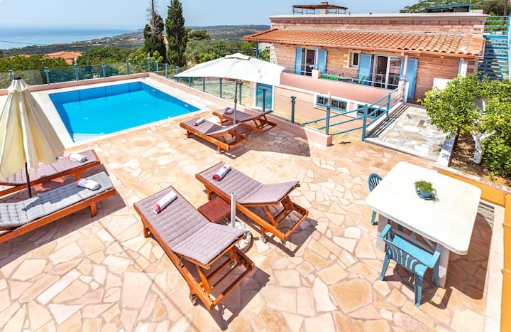 Anna's Villa - Private Pool And Playground - Cephalonia