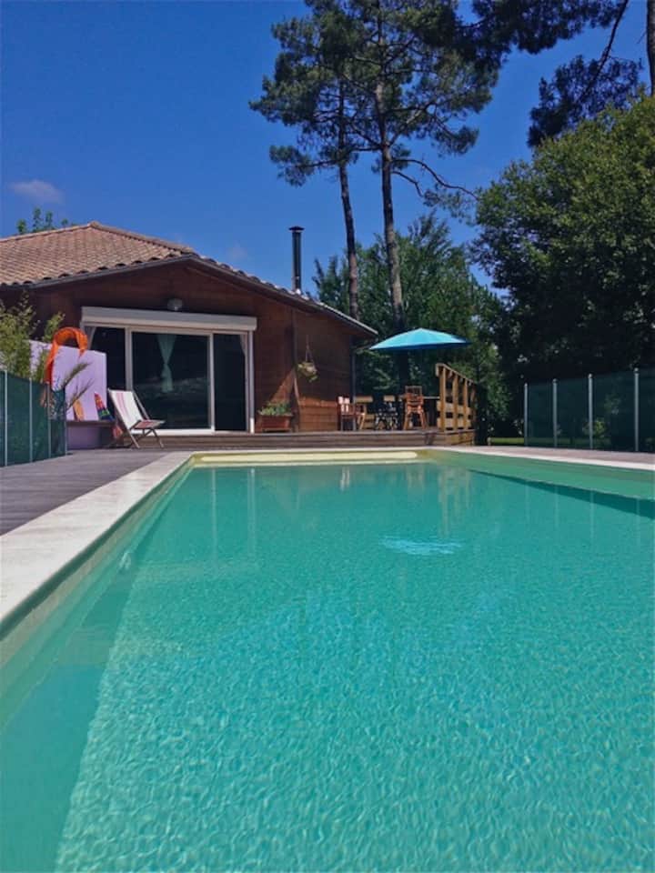 Maison De Vacances Avec Piscine La Waglette - Saint-Julien-en-Born