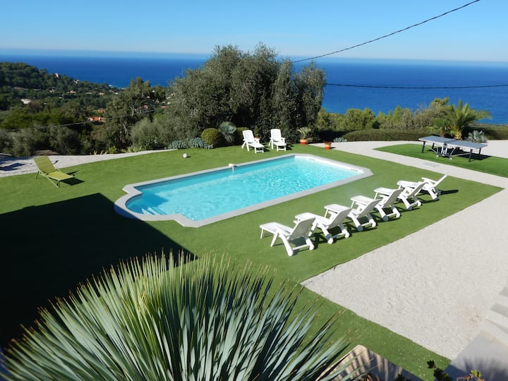 Villa Neuve Piscine Chauffée Spa Vue Mer 22 Pers - Algajola