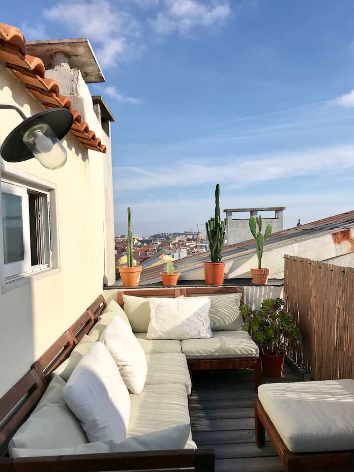 Beautiful Loft With Terrace - Almada