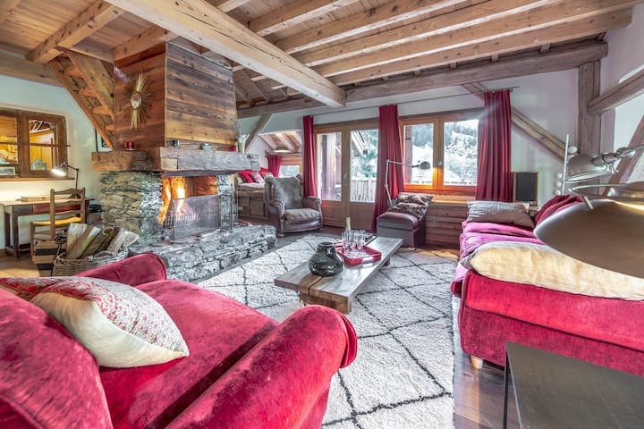Chalet Ski Aux Pieds 12p Cheminée - Méribel